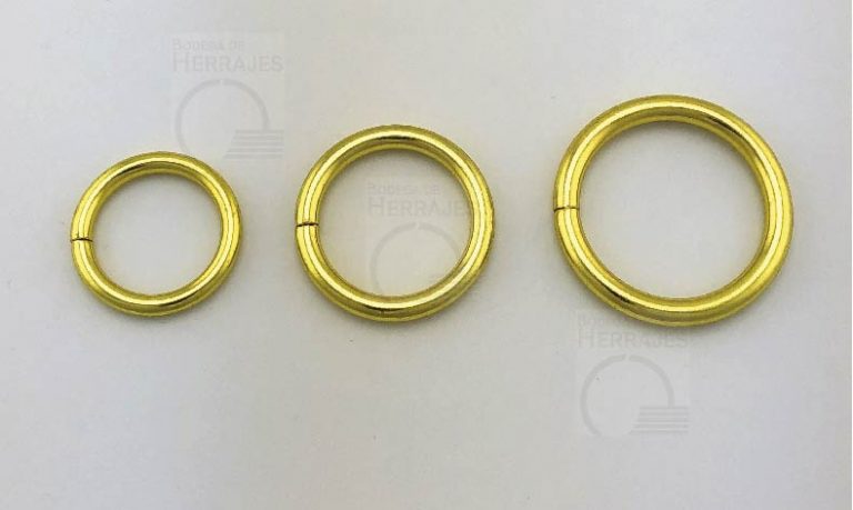 Argolla circular fija cerrada metálica REFORZADA 38mm (OR-38-ORO ...