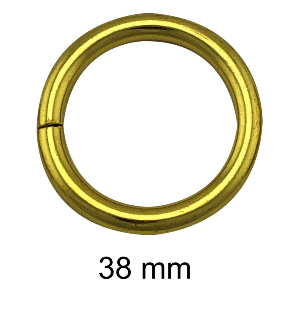 Argolla circular fija cerrada metálica REFORZADA 38mm (OR-38-ORO ...